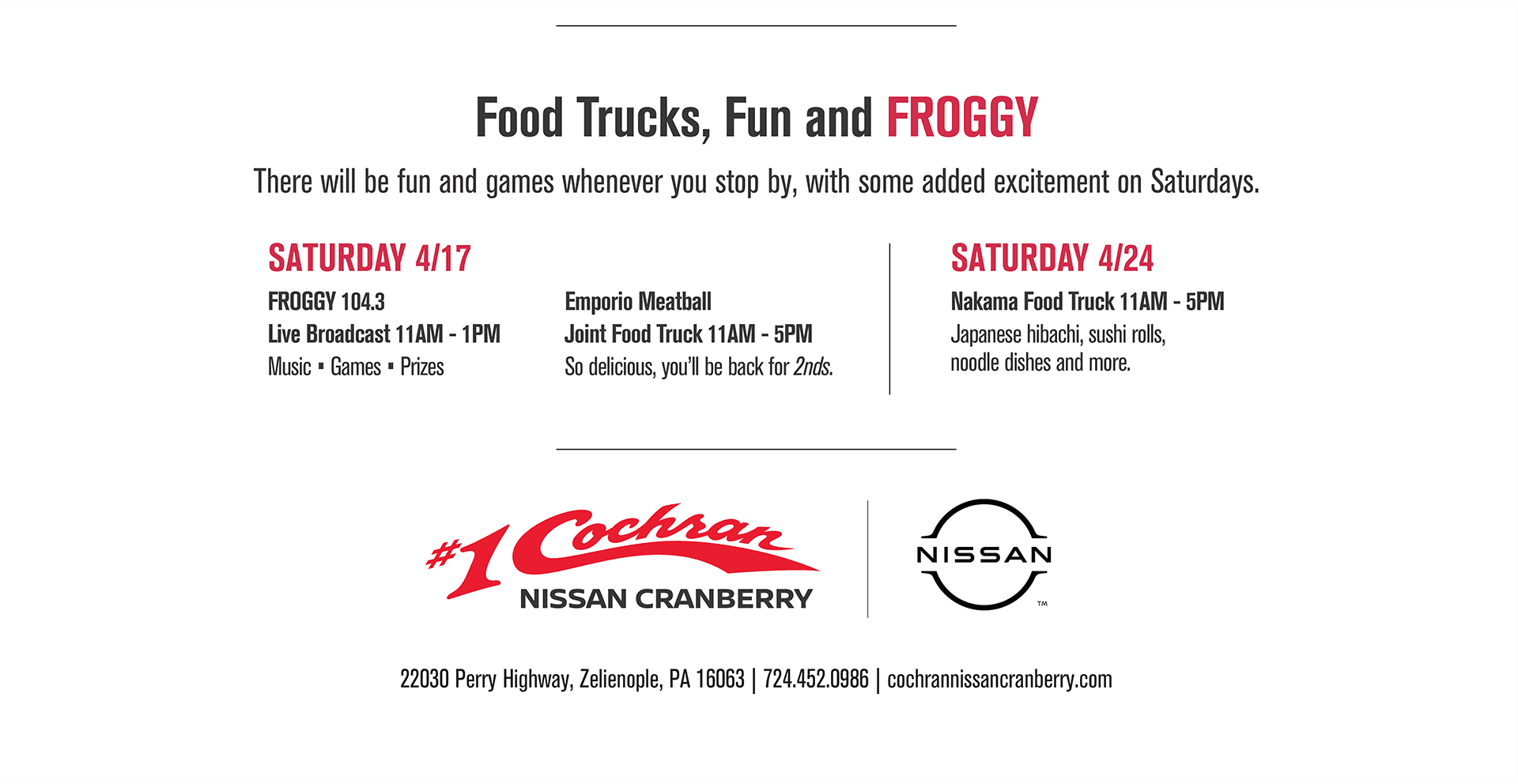 2nd Anniversary Event | #1 Cochran Nissan Cranberry