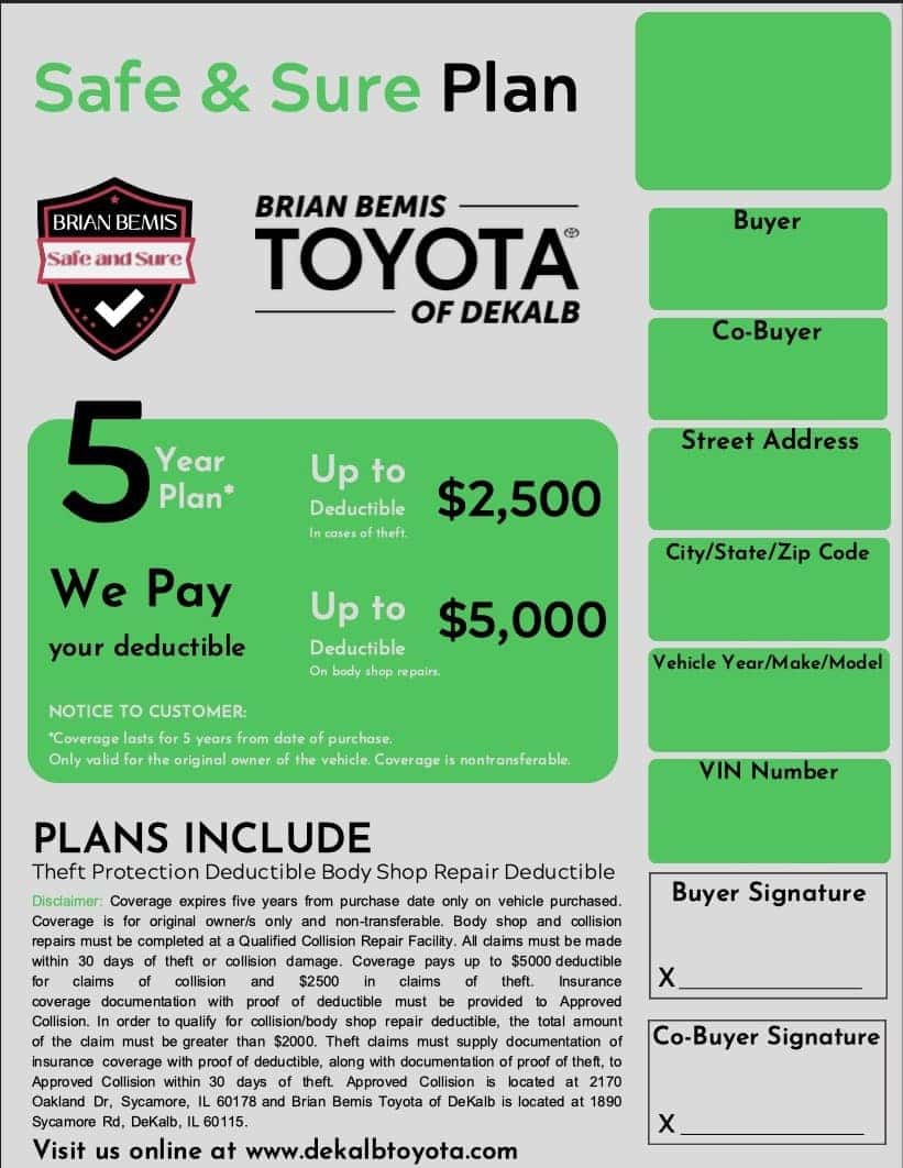 Safe & Sure | Toyota of DeKalb