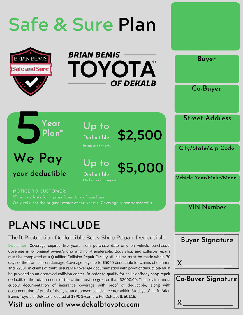 Safe & Sure | Toyota of DeKalb