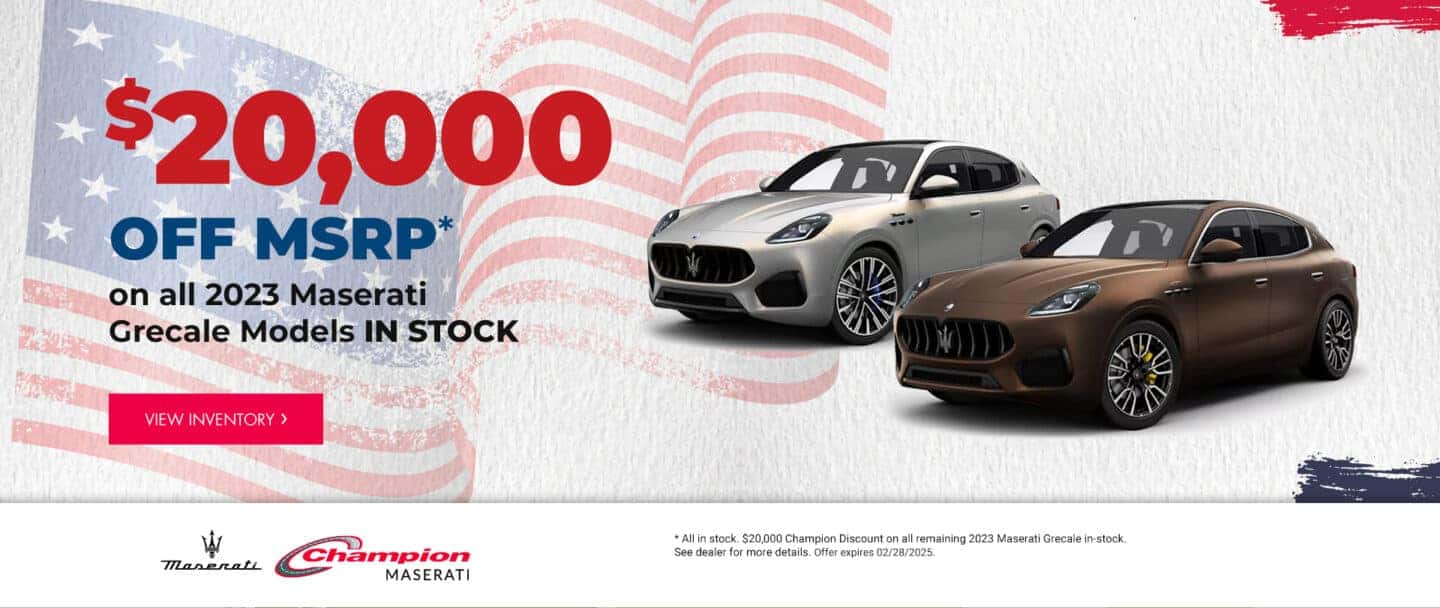 New Vehicle Specials | Champion Maserati