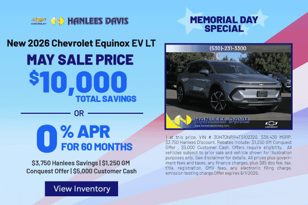 Hanlees Davis Chevrolet | Chevrolet Dealer in Davis, CA