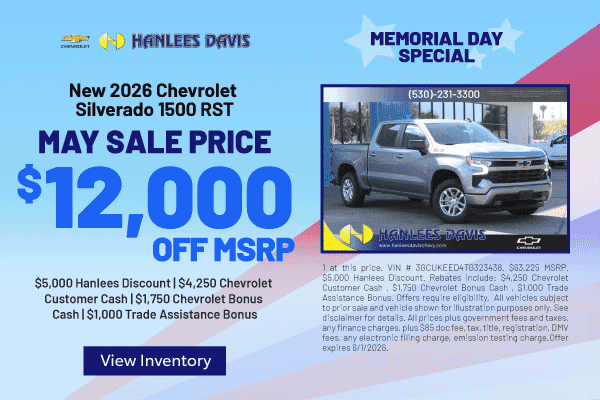 Hanlees Davis Chevrolet | Chevrolet Dealer in Davis, CA