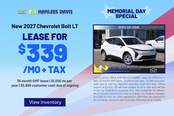 Hanlees Davis Chevrolet | Chevrolet Dealer in Davis, CA