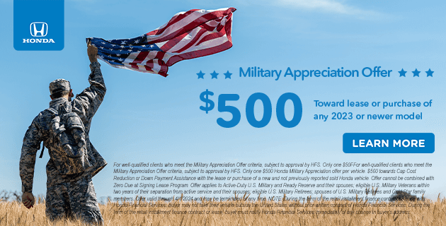 Honda Military Appreciation Offer