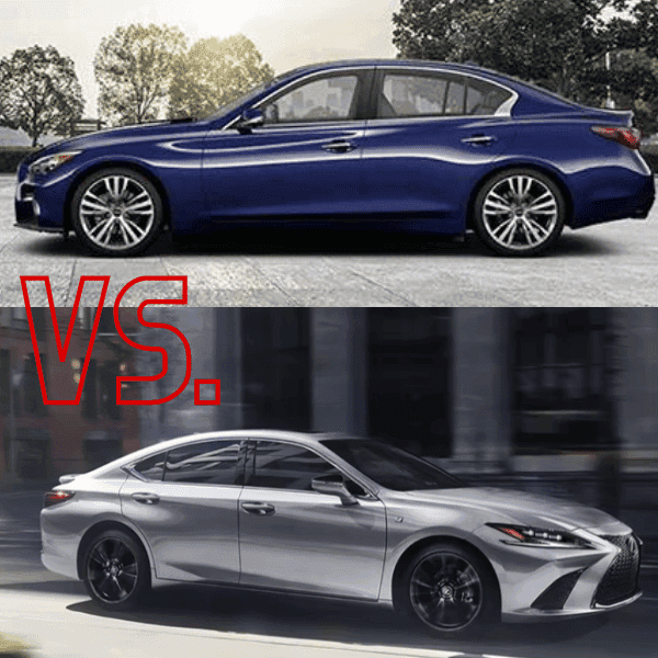 Compare the 2023 INFINITI Q50 with the 2023 Lexus ES 350 near Denver