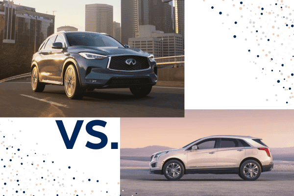 Compare the 2024 INFINITI QX50 with the 2024 Cadillac XT5 Today