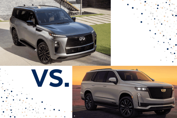 Comparing the 2025 INFINITI QX80 with the 2024 Cadillac Escalade