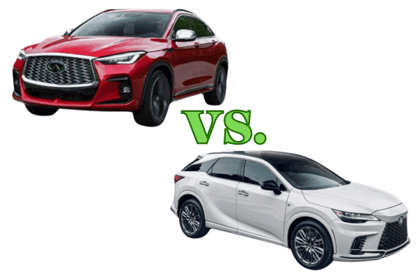 Compare the 2025 INFINITI QX55 to the Lexus RX 350