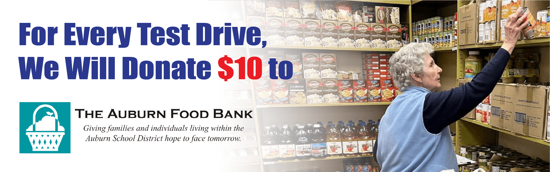 Drive for The Auburn Food Bank - Community Support & Involvement